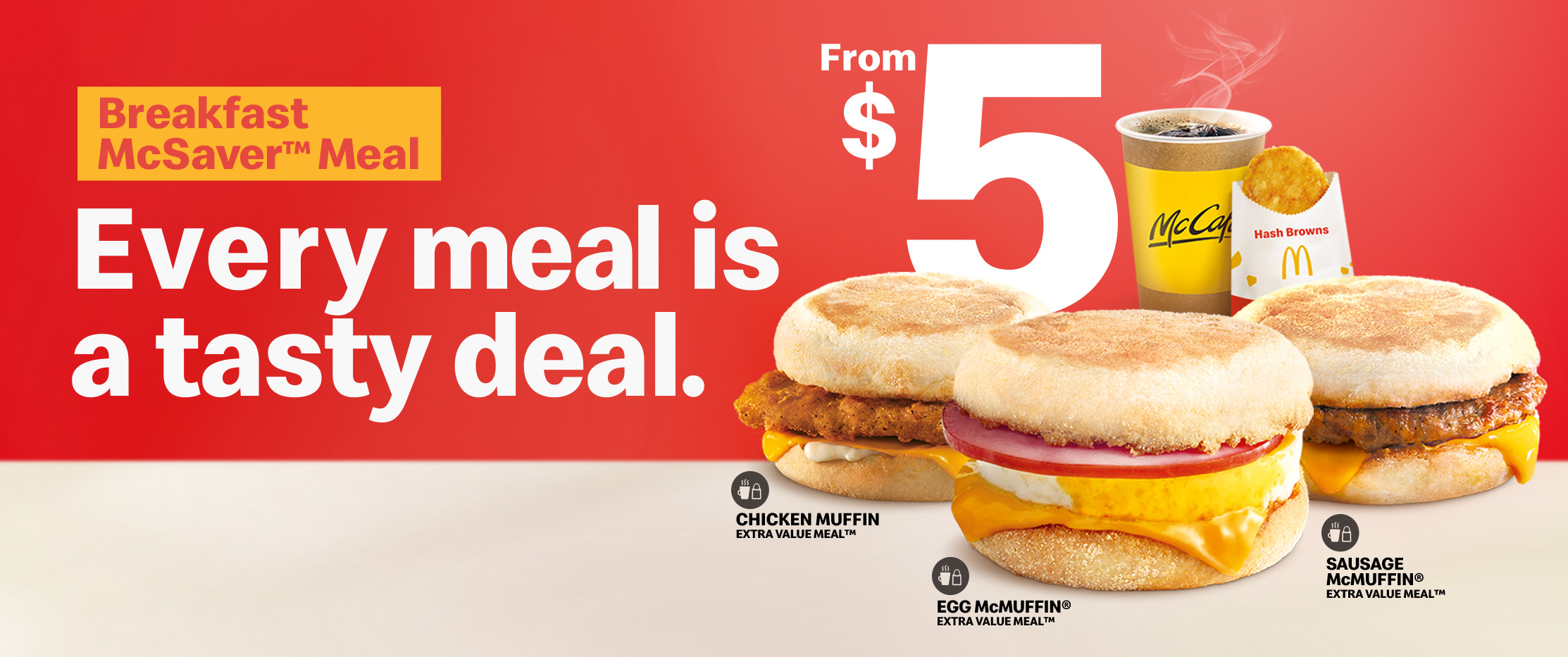 Breakfast McSaver™ Meals | McDonald’s® Singapore