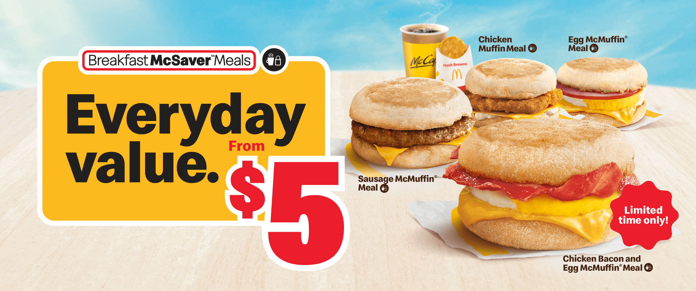 Breakfast McSaver™ Meals | McDonald’s® Singapore