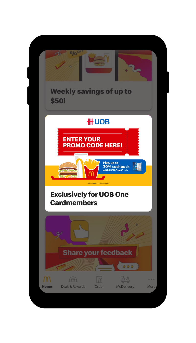 Save more with UOB One Cards | McDonald’s® Singapore